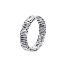 Steel_Art elastischer Mesh-Ring Sarah silberfarben in silberfarben poliert | Gr.: 62