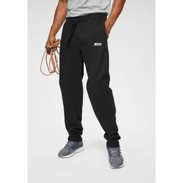Bruno Banani Herren Jogginghose &raquo;Loose Fit&laquo; lockerer Tapered-Fit, mit elastischem Rippb&uuml;ndchen am Beinabschluss schwarz M (48/50), N-Gr