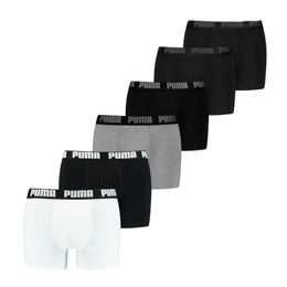 Puma Herren Puma Boxershorts &raquo;Puma MEN EVERYDAY BOXER&laquo; Packung, 6er Pack, Elastischer Logobund, Stretchmaterial, ohne Eingriff wei&szlig; L