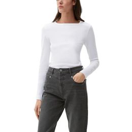s.Oliver Damen s.Oliver Langarmshirt mit U-Boot-Ausschnitt wei&szlig; 40