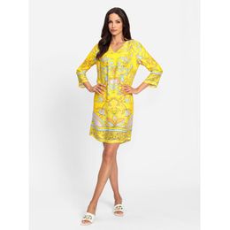 Heine Druck-Kleid in sonnengelb-limone-bedruckt | Gr.: 50