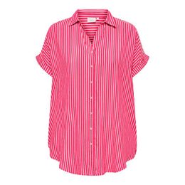 Only Carmakoma Damen Only CARMAKOMA Longbluse &raquo;CARPENNA SS LOOSE SHIRT WVN&laquo; Viskose, loose fit pink 48