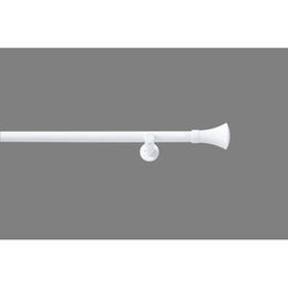 GOOD LIFE Vorhangstange &raquo;Cono&laquo; &Oslash; 20 mm 1 l&auml;ufig-l&auml;ufig Fixma&szlig; wei&szlig; Metall B/L: 120cm &Oslash; 20mm, 1 l&auml;ufig