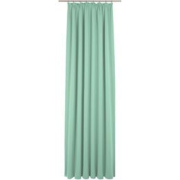 WIRTH Vorhang &raquo;Newbury&laquo; Kr&auml;uselband 1 Stk. tlg. gr&uuml;n Jacquard, Baumwolle, Polyester 125cm, Kr&auml;uselband, 65cm