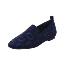 La Strada Slipper in dk. blue knitted/stones | Gr.: 39