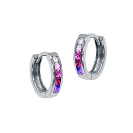 schmuck23 Creolen 925 Silber Zirkonia 0,3 cm x 1,2 cm | Gr.: onesize