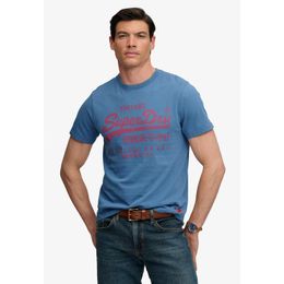 Superdry Herren Rundhalsshirt &raquo;VL CLASSIC TEE&laquo; Baumwolle, relaxed fit blau M
