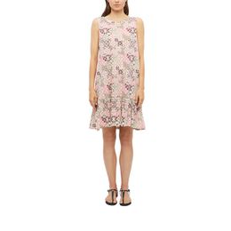 s.Oliver Damen s.Oliver Maxikleid Ohne Taschen Sommerkleid in Allover-Optik rosa 46, N-Gr
