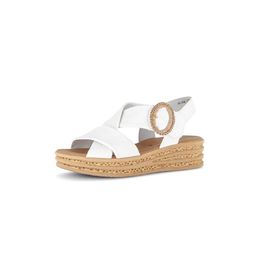 Gabor Plateau Sandalen in creme | Gr.: 37