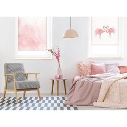 Gardinia Seitenzugrollo &raquo;Easyfix Rollo Digiprint&laquo; blickdicht Sichtschutz ohne Bohren freih&auml;ngend mit Weidenk&auml;tzchen Motiv rosa Polyester 150cm, 