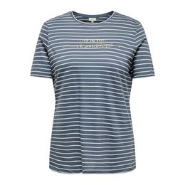 Only Carmakoma Damen Only CARMAKOMA T-Shirt &raquo;CARJOSHUA S/S O-NECK REG TEE JRS&laquo; Baumwolle, Regular Fit blau S