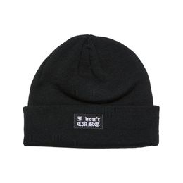 Mister Tee M&uuml;tze "I Don't Care Beanie" in Schwarz | Gr.: onesize
