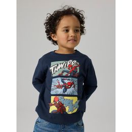 name it Jungen T-Shirt &raquo;NMMJARL SPIDER LS NREG TOP NOOS MAR&laquo; Baumwollmischung, regular fit blau 92