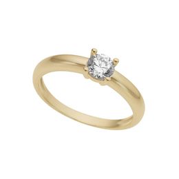 Firetti Damen Goldring &raquo;Schmuck Geschenk Gold 333 Damenring Verlobungsring Goldring Solit&auml;r&laquo; mit Zirkonia (synth.) gold 16, Gelbgold 333, 3mm