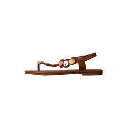 Sixth Sens Flache Slipper-Sandalen &bdquo;Paris&ldquo; Braun | Gr.: 36