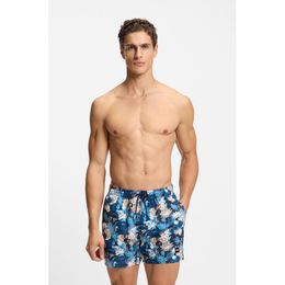 BOSS Herren BOSS Badeshorts &raquo;Piranha&laquo; mit buntem Alloverdruck blau M, N-Gr