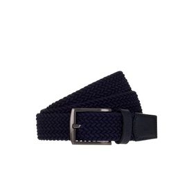 Mustang Herren Mustang Stretchg&uuml;rtel &raquo;"Nolan"&laquo; mit elastischer Kunstfaser und Lederanteil, 3,5 cm breit, unifarben blau 100