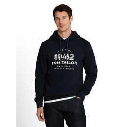 Tom Tailor Herren Tom Tailor Kapuzensweatshirt, mit Frontprint schwarz XL