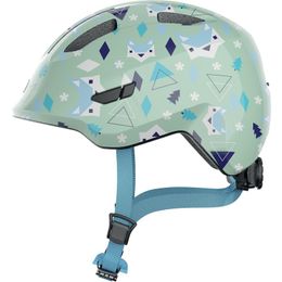 Abus Kinderfahrradhelm &raquo;SMILEY 3.0&laquo; gr&uuml;n S Kopfumfang: 45cm - 50cm Kinderfahrradhelm