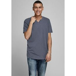Jack & Jones Jack & Jones Herren T-Shirt &raquo;SPLIT NECK TEE&laquo; mit V-Ausschnitt blau M