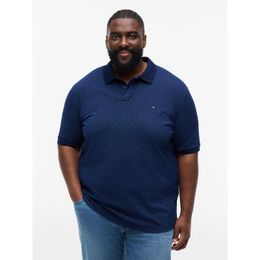 Tommy Hilfiger Big & Tall Tommy Hilfiger Big & Tall Herren Poloshirt &raquo;BT-MICROPRINT PIQUE REGULAR&laquo; mit geometrischem Muster, Gro&szlig;e Gr&ouml;&szlig;en blau 5XL
