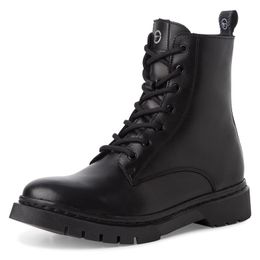 Tamaris Damen Winterboots , Blockabsatz, Schn&uuml;rboots, Winterstiefelette, T-Logo an der Zunge schwarz 37