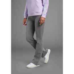 Arizona Damen Bootcut-Jeans &raquo;Comfort-Fit&laquo; ausgestellte Beinform, mit Eingrifftaschen, High-Waist grau 36, N-Gr