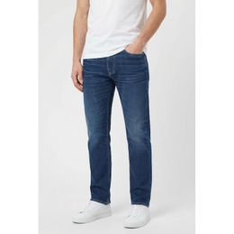 Calvin Klein Herren Slim-fit-Jeans used washed, Slim Straight Fit, Logopatch am Bund 30, L&auml;nge 32