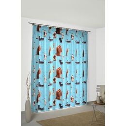 WIRTH Vorhang &raquo;Pets&laquo; Multifunktionsband 1 Stk. tlg. Universal Pictures blau Satin, Polyester 255cm, Multifunktionsband, 142cm