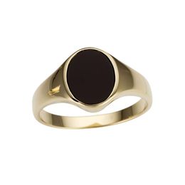 Firetti Damen Goldring &raquo;Schmuck Geschenk Gold 333 Damenring Goldring Edelstein Farbstein Onyx&laquo; mit Onyx schwarz 17, Gelbgold 333, 3mm