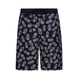 King Kerosin Badeshorts Pineapple in schwarz | Gr.: S