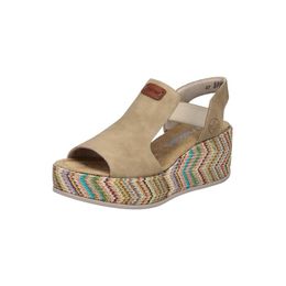 Rieker Plateau Sandaletten in Beige | Gr.: 40