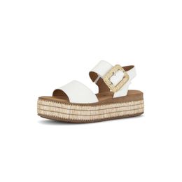 Gabor Plateau Sandalen in creme | Gr.: 40