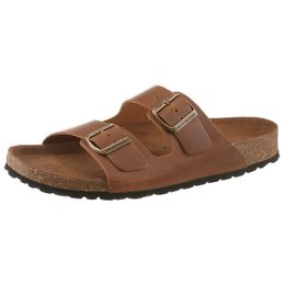 Salamander Herren Pantolette Sommerschuh, Hausschuh mit Schnallenverschl&uuml;sse und Fu&szlig;bett braun 42