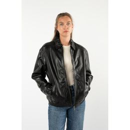 Mauritius Damen Lederjacke &raquo;MWAveline OS&laquo; mit Umlegekragen, Oversize Fit schwarz XXXL(46) Trachtenmode