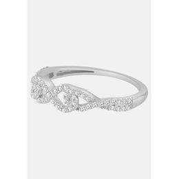 Diamant Exquis Ring aus 585 Wei&szlig;gold mit Diamant | Gr.: 54