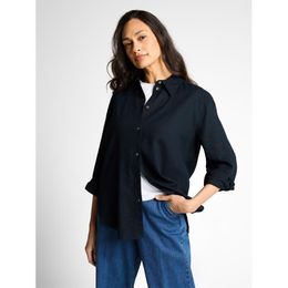Tom Tailor Damen Tom Tailor Hemdbluse &raquo;Loose&laquo; mit Turn-Up &Auml;rmeln schwarz 34