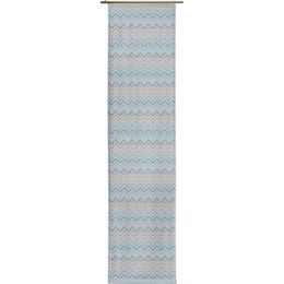 WIRTH Schiebegardine &raquo;Benewitz&laquo; Paneelwagen 1 Stk. tlg. blau Jacquard, Baumwolle, Polyester 145cm, Paneelwagen, 60cm