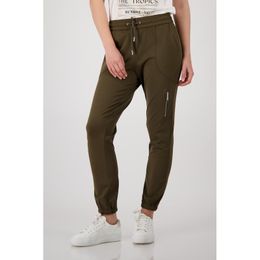 monari Damen Jogger Pants &raquo;Hose Jill Basic&laquo; mit Rei&szlig;verschlusstasche gr&uuml;n 36, N-Gr