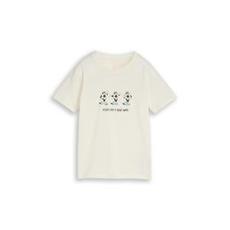 Tom Tailor Jungen Tom Tailor T-Shirt mit Print wei&szlig; 116/122