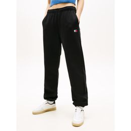 Tommy Jeans Damen Sweathose &raquo;TJW BADGE SWEATPANT&laquo; Baumwolle, Badge schwarz M (40), N-Gr