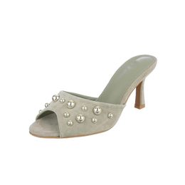 Ital-Design High-Heel Sandalette in Hellgr&uuml;n | Gr.: 37