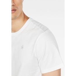 G-Star Raw G-Star Herren G-STAR T-Shirt &raquo;Base-S T-Shirt&laquo; mit kleinem Logo-Detail wei&szlig; L (52/54)