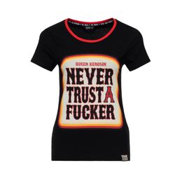 Queen Kerosin T-Shirt Never Trust A Fucker in schwarz | Gr.: L
