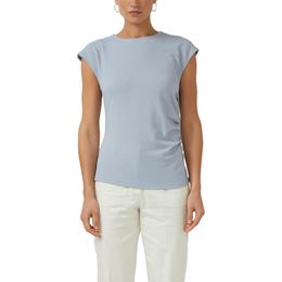 s.Oliver BLACK LABEL Damen s.Oliver BLACK LABEL T-Shirt mit Raffung blau 48