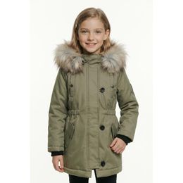 Kids Only M&auml;dchen KIDS Only Winterjacke &raquo;KOGIRIS FUR PARKA OTW&laquo; mit Kapuze mit elastischem Taillengummi gr&uuml;n 164