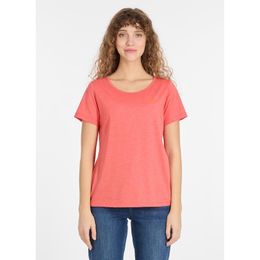 Ragwear Damen Kurzarmshirt &raquo;MINTTA&laquo; Kurzarmshirt, aus Baumwolle und Polyester, lockere Passform, mit Druck rot XXL