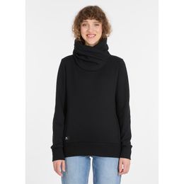 Ragwear Damen Sweatshirt &raquo;ANABETH&laquo;, mit hohem Stehkragen, aus Baumwolle und Polyester, in Sweatware schwarz S