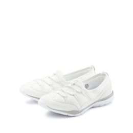 Lascana Damen Lascana Sneaker &raquo;Halbschuh, Freizeitschuh, Slipper, Slip-On-Sneaker,&laquo; zum Reinschl&uuml;pfen mit elastischen Schn&uuml;rb&auml;ndern VEGAN grau 37