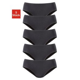 Petite Fleur By Lascana Damen petite fleur by Lascana Jazz-Pants Slips 5er-Pack, aus elastischer Baumwoll-Qualit&auml;t schwarz 40/42